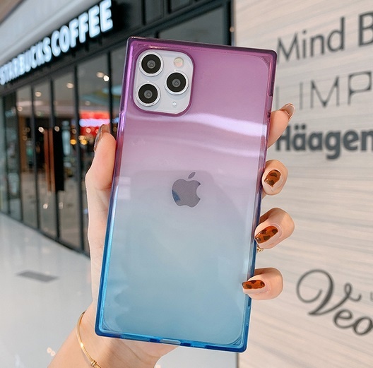 smartphone TPU case Right angle design Rainbow gradient