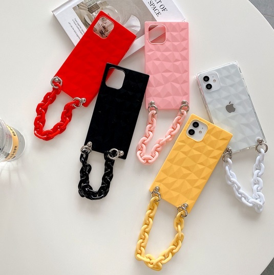 TPU case diamond pattern Right angle design