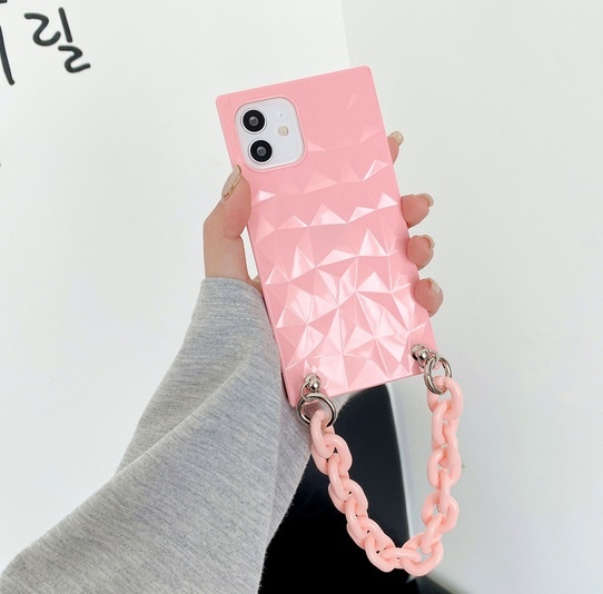 TPU case diamond pattern Right angle design