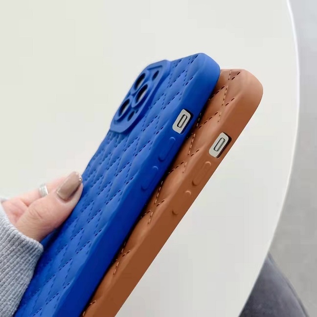 TPU soft case diamond check Angel eye lens design